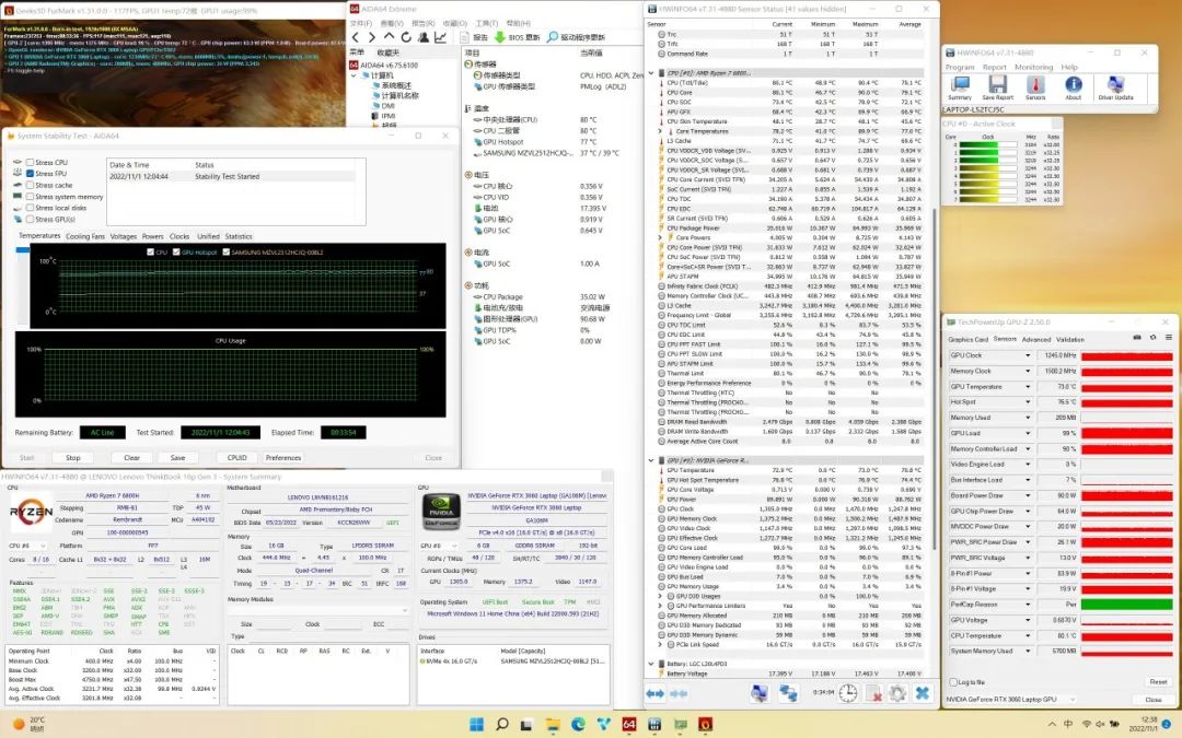 联想 ThinkBook 16p 2022评测测评